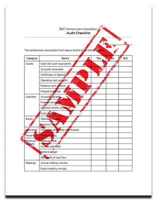 Audit Checklist Template | HOA Management.com
