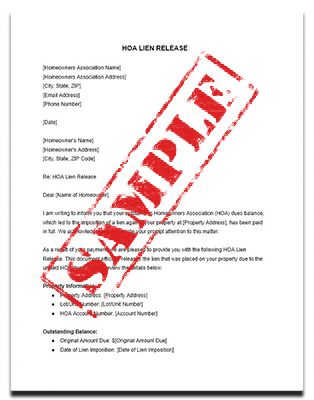 HOA Lien Release | HOA Management.com