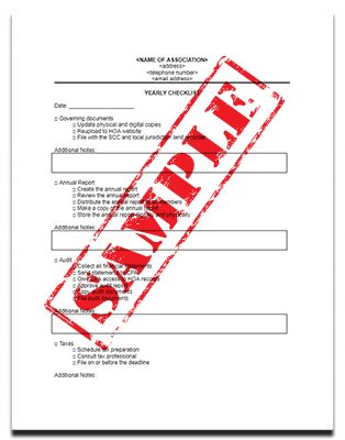 HOA Yearly Checklist Template | HOA Management.com
