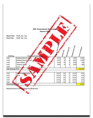 Reserve Study Template | HOA Management.com